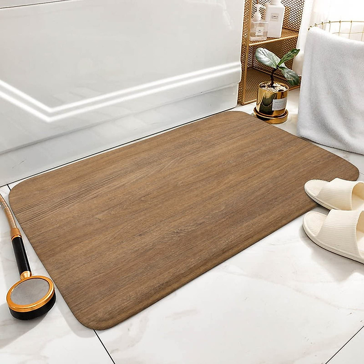 Wood Grey Kitchen Mat and Rugs Cushioned Anti-Fatigue Kitchen mats 16"x 24"Non Slip Waterproof Kitchen Mats and Rugs Ergonomic Comfort Mat for Kitchen Floor Home Office Sink Laundry