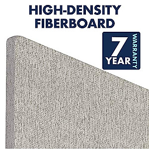 Quartet Bulletin Board for Walls, Fabric, 3' x 2', Frameless Pin Board, Fiberboard, Display Board, Oval Office, Home Office Decor or Home School Organization Board, Vertical/Horizontal, Gray (7683G)