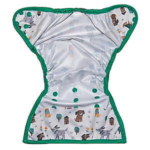 Kawaii Baby 6 Happy Leak-Free Cloth Diaper Covers, Double Waterproof Layer adjustable to fit babies 8-36 pounds (Happy Girl)