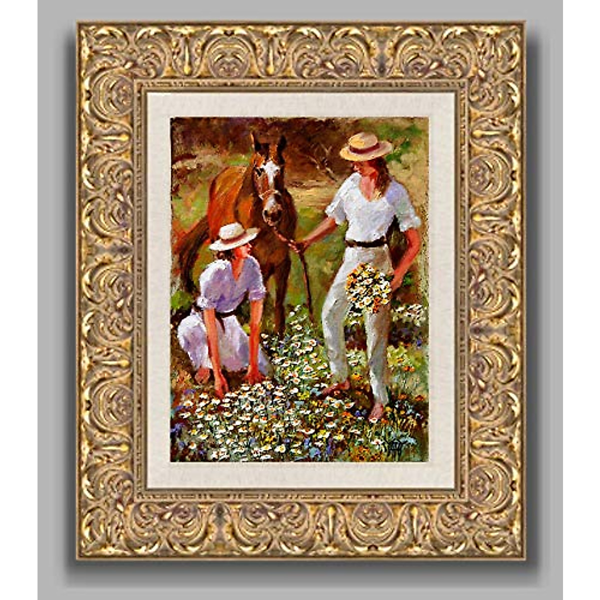 (SOLD) Sisters - female figures by internationally renown painter Yary Dluhos
