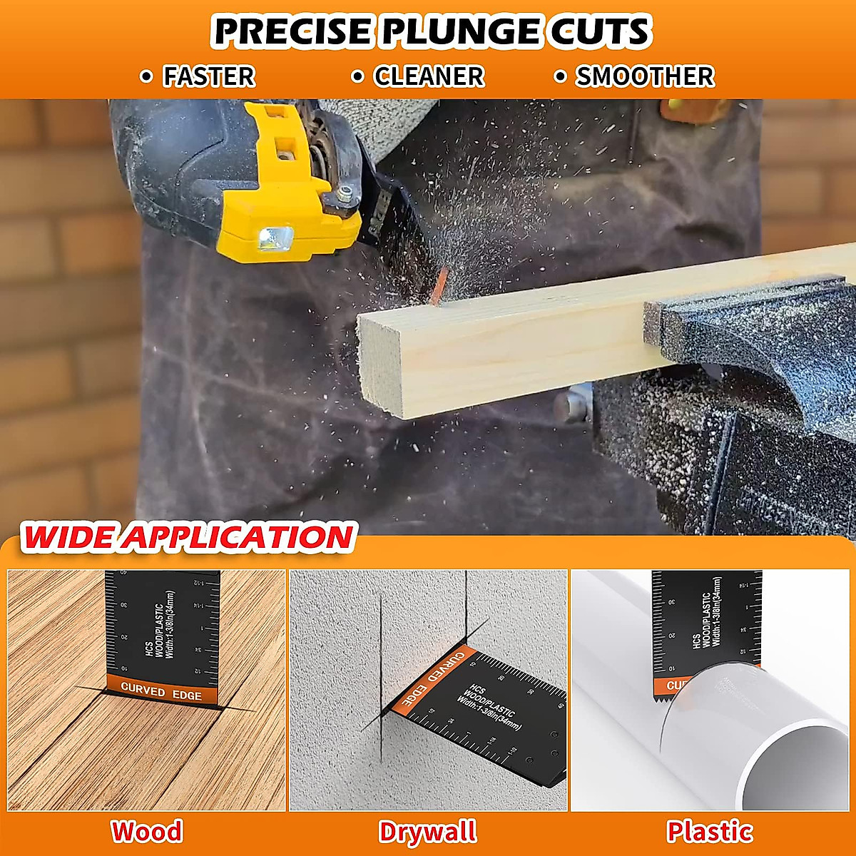 AMZWEI 30 PCS Oscillating Saw Blades, Professional Universal Titanium Multitool Blades for Wood Plastics Metal, Quick Release Multi Tool Blades Kits Fit Dewalt Ryobi Milwaukee Rockwell Fein Makita