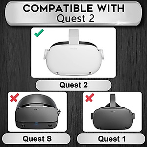(1 Pair) Ermorgen Upgrade VR Controller Case Compatible for Quest 2, Hard PC VR Grip Shell Cover, Enhanced FPS Gaming Experience -White