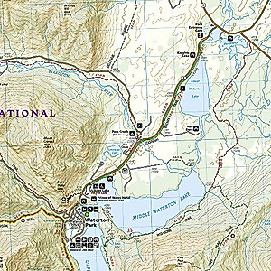 Many Glacier: Glacier and Waterton Lakes National Parks Map (National Geographic Trails Illustrated Map, 314)