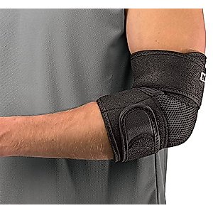 MUELLER Sports Medicine Adjustable Elbow Support for Tennis & Golfer's Elbow, Support and Relive Strain for Men & Women, One Size
