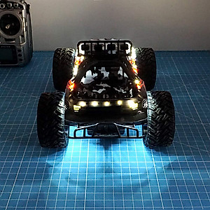 elechawk LED Light Strip for RC Fixed Wing Airplane Flying Wing Plane AR Wing Drone Model Car Truck (White)