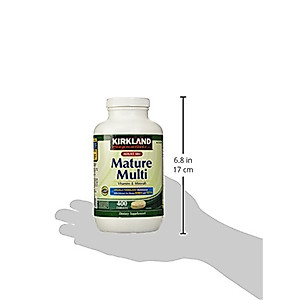 Kirkland Signature Adults, 50 plus Mature Multi Vitamins & Minerals, 400-Count Tablets
