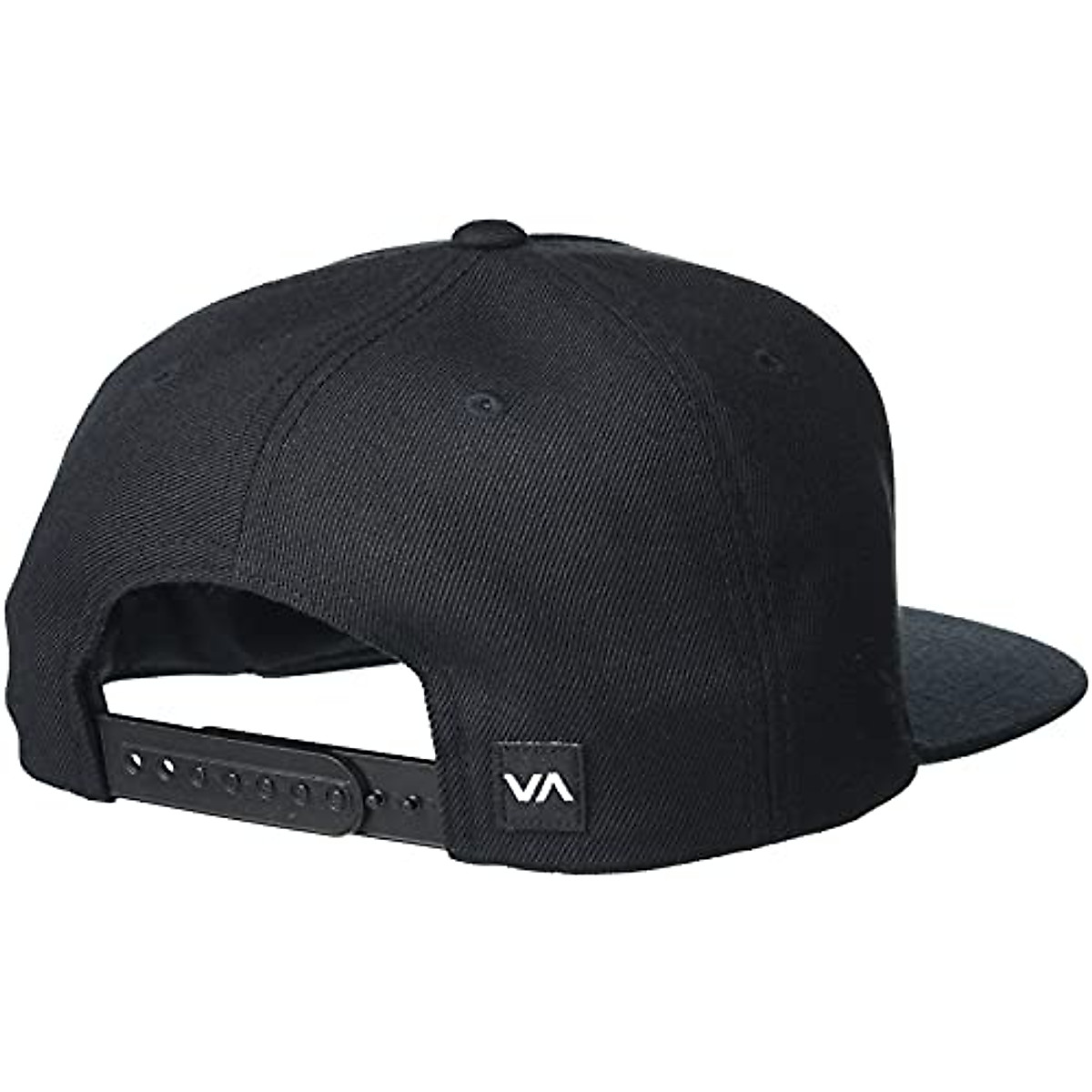 RVCA Men's Adjustable Straight Brim Snapback HAT/Black/White, 1SZ