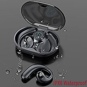 Wrap Around Over Open Ear Earbuds Bone Conduction Open Ear Headphones Running Sport Workout Wireless Earbuds with Earhooks Mic Gym Sports Ear Buds Running Workout Bluetooth Earbud