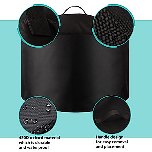 Fire Pit Cover For Solo Stove Cover Compatible with Yukon,Fire Pit Cover Round 27 Inch Outdoor Gas Fire Pit Cover Waterproof Patio Fire Bowl Cover with PVC Coating Compatible with Solo Stove