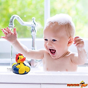 Rubber Duck - Rosie The Riveter | Bath Duck | L: 11 cm