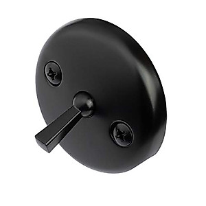Artiwell Trip Lever Tub Trim Kit Set With Trip Lever Overflow Face Plate, Trip Lever Bathtub Drain with Strainer, Overflow and Matching Screws (MATT BLACK)