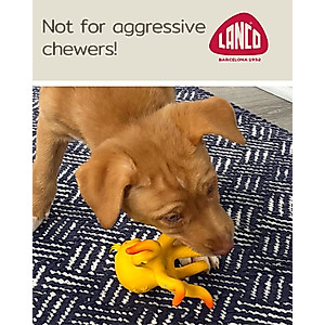 Small Octopus Squeaky Dog Toy Natural Rubber (Latex) Lead-Free Chemical-Free Handpainted Soft Squeaky Puppy Toy Small Breeds