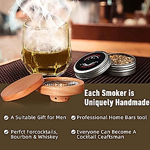 Cocktail Smoker Kit with Torch,Whiskey Smoker Kit,Old Fashioned Bourbon Smoker Kit with Four Kinds of Wood Chips, Whiskey Bourbon Gifts,Gifts for Mothers Day,Birthday and Cocktail Lovers (No Butane)