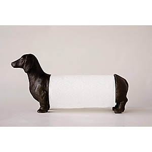 Creative Co-Op Dachshund Dog Paper Towel Holder Entertaining Tools, Bronze