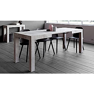 Mobili Fiver, First Extendable Table, Rustic Oak, Made in Italy