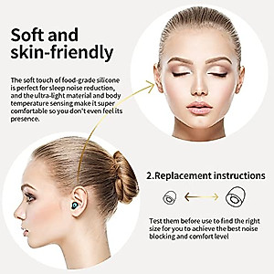 Vodolo Noise Cancelling Ear Plugs for Sleep - EarPlugs for Sleeping and Concentration - 2 Pair Reusable Silicone Flexible Earplug for Noise Reduction, Earplug for Side Sleepers Noise Sensitive Person