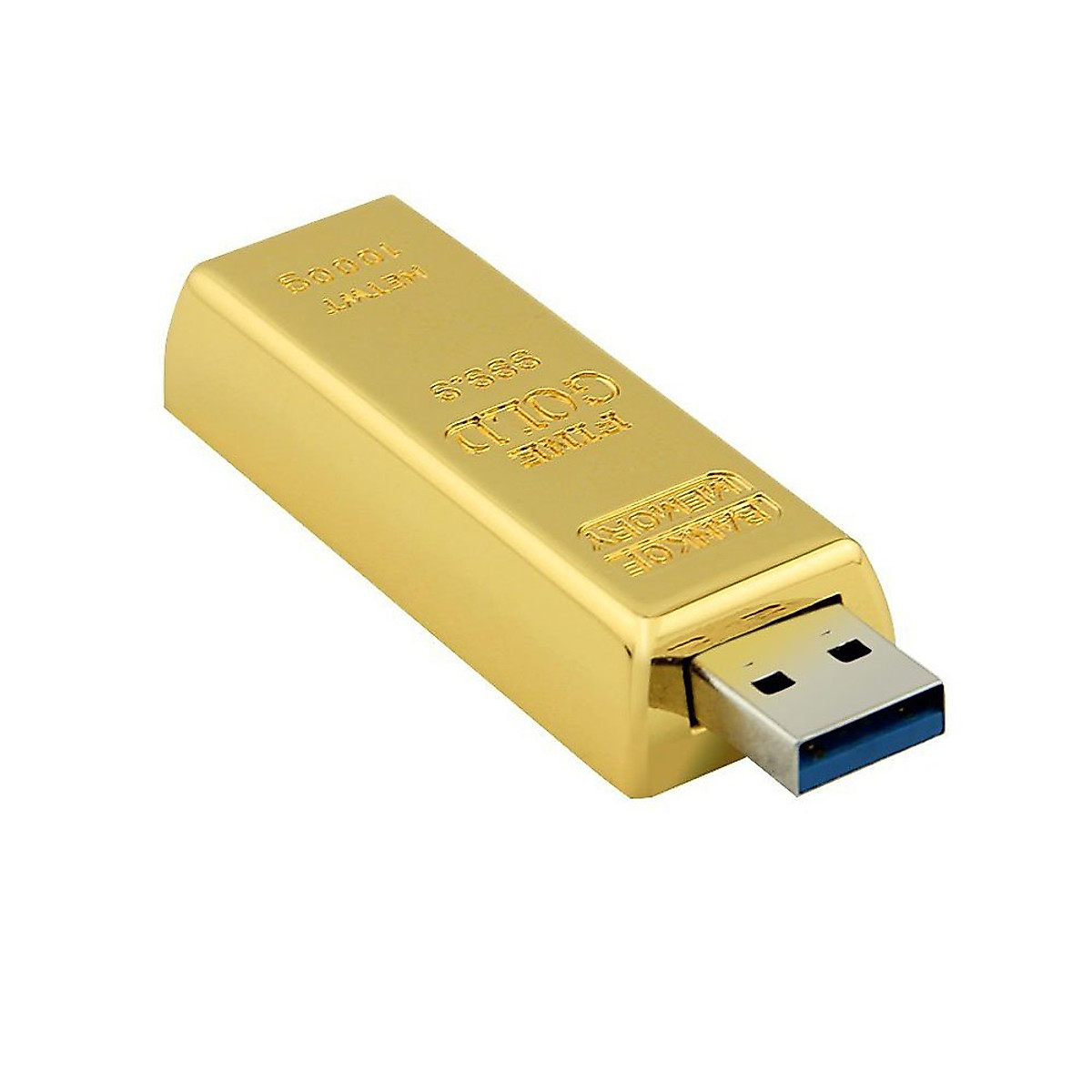 Usbkingdom 64GB USB 3.0 Flash Drive Super Speed Novelty Metal Bullion Gold Bar Shape Pendrive Memory Stick Thumb Drives Flashdrive USB Flash Disk