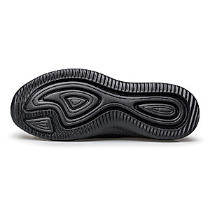 Vidbiv Men Slip on Casual Trainers Walking Shoes - Breathable Slip-on Lightweight Comfortable Tennis Mesh Sneaker Allblack