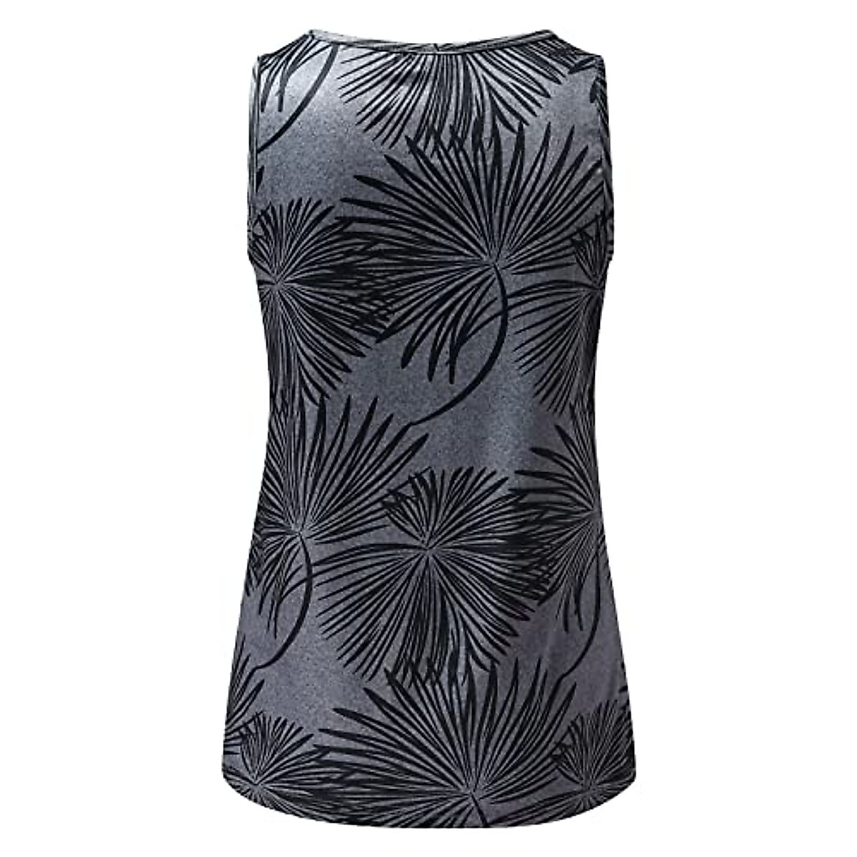 Aniywn Womens Workout Tank Tops Casual Floral Print Tank Tops Loose Fit Racerback Yoga Camis Basic Summer Casual Tee Shirt Black