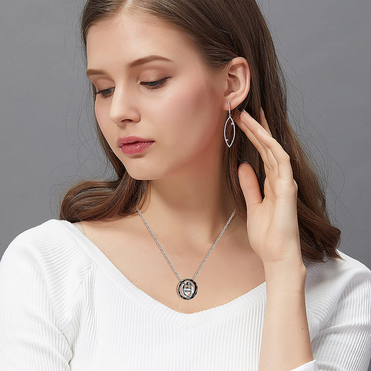 XIUDA Cremation Urn Necklace for Ashes Eternal Memory Carved Keepsake Stainless Steel Urn Jewelry Memorial Ash Holder