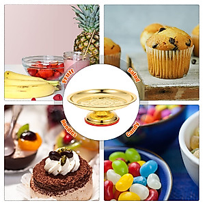 Hemoton 1pc Fruit Plate Cupcake Display Holder Fruit Holder Buddhist Bowl Appitizer Dish Buddha Decoration God Offering Bowl Buddhist Offering Plate Cake Dome Candy Bowl Counter Zinc Alloy