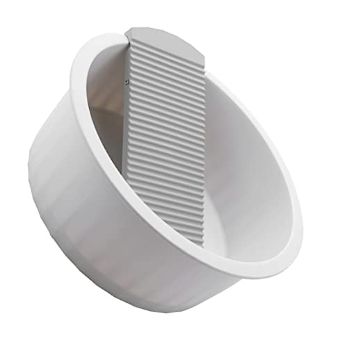 Laundry Wash Basin with Washboard: Washing Clothes Bucket Hand Wash Board Plastic Basin for Laundry Japanese Laundry Tub for Diaper T Shirt Underwear Grey