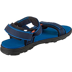 Jack Wolfskin Seven Seas 3 Sandal Hiking Boot, Blue/Orange, 12 US Unisex Big Kid