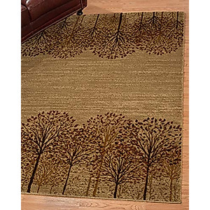 United Weavers of America Affinity Tree Blossom Area Rug - 1ft. 10in. x 3ft., Natural, Machine Made Rug with Twisted Heatset Construction, 1'10" x 3'