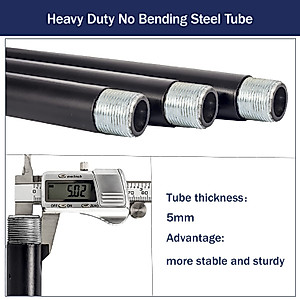 4 Pack 96" Shade Sail Poles, Heavy Duty Sun Shade Poles - with Adjustable Turnbuckle for Shade Sail Canopy, Steel Post Stand w/Hooks for Outdoor String Light, Patio, Backyard