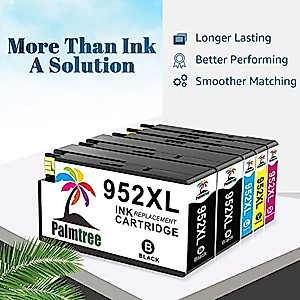Palmtree 952 XL Ink Cartridge Replacement for 952 XL 952xl Ink Cartridges with Updated Chips for OfficeJet Pro 8700 8702 8710 8730 7720 7740 8720 8210 8216 8745 Printer Ink(5-Pack)