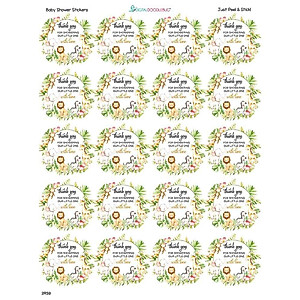 1.9 Inch Thank You Stickers Baby Shower Party Favors Safari Animals 60 Labels