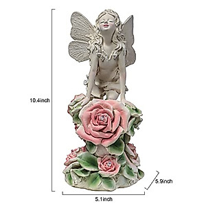 VASSTNESTAR Garden Angel Outdoor Decor Garden Statue,Solar Powered Outdoor Resin Statues-Patio Lawn Yard Porch, Funny Garden Angel Ornaments Figurines for Outside Garden Gifts (Prayer)
