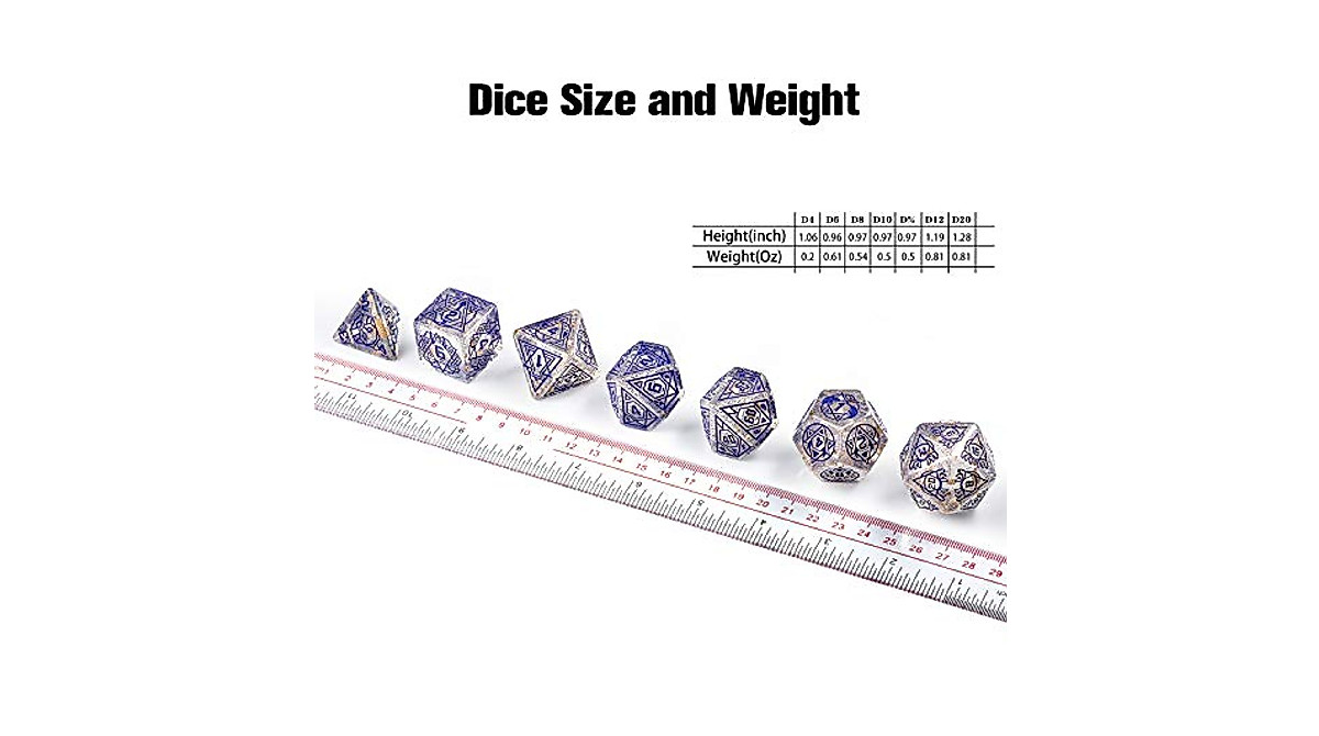 Giant DND Dice Set - 7-Piece Translucent Polyhedral Dice with Gift Box