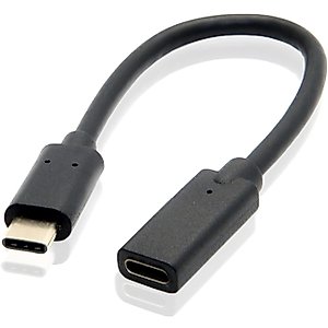 USB C Extension Cable 0.6FT, USB Type-C 3.1 Gen2 Male to Female Extender Cord, 4K Video/10Gbps Data/100W Fast Charging USB-C Extension Wire Lead for iPhone 15/16 Series, iPad Pro, MacBook Pro, More