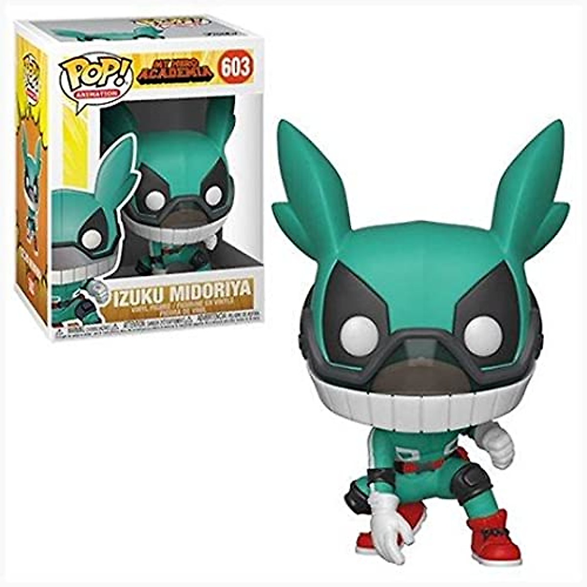 Funko POP My Hero Academia - Deku with Helmet (Izuku Midoriya) Pop! Vinyl Figure (Bundled with Compatible Pop Box Protector Case), Multicolor, 3.75 inches