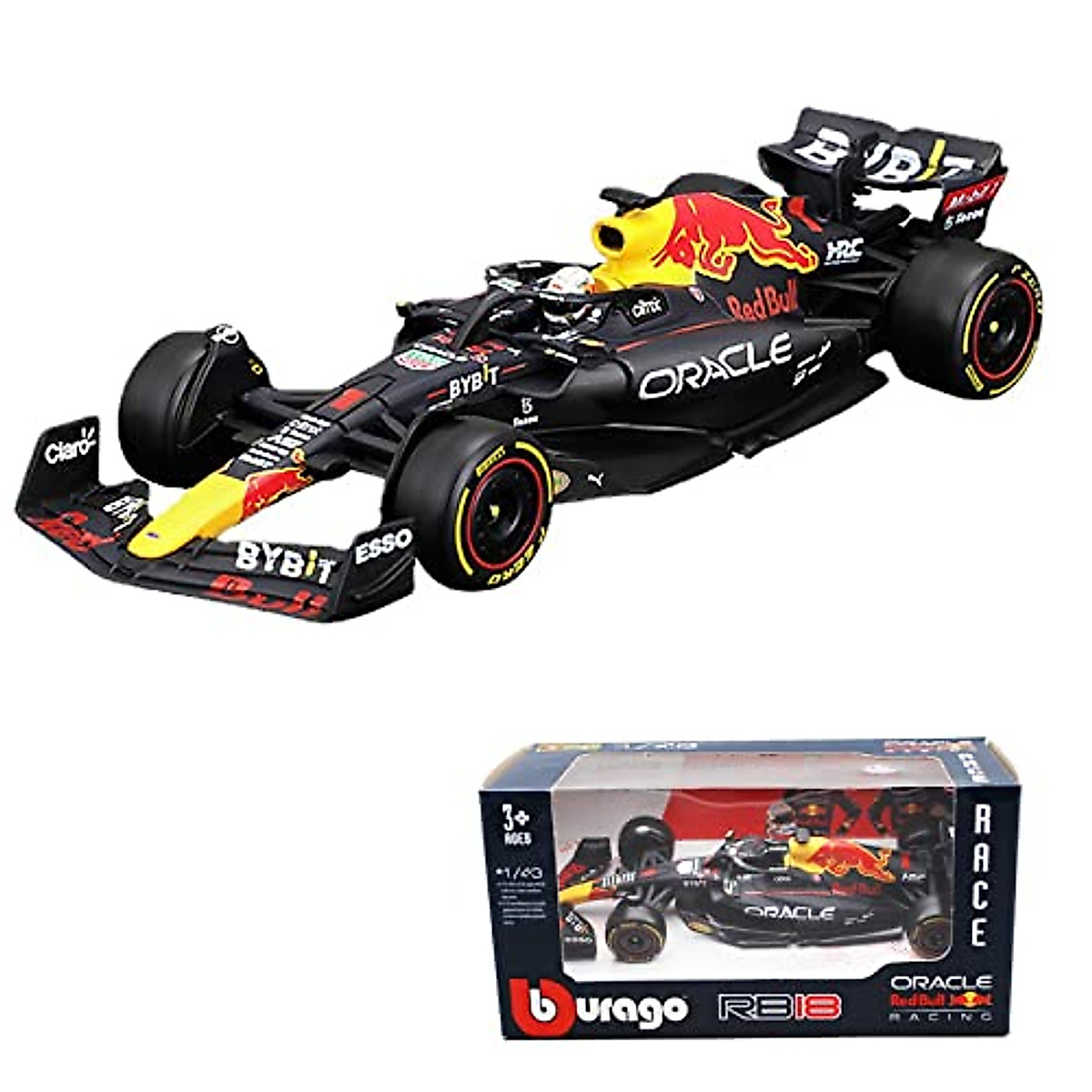 HNW Bburago 1:43 New 2022 F1 Red Bull Racing RB18 1# Verstappen 11# Perez Special Paint Formula One Alloy Super Toy Car Model (RB18#1)
