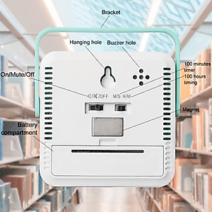 Digital Cooking Timer - Loud Alarm Big Digits Display Magnetic Wall Mounted Kitchen Timer for Study, Sports, Baking Purple 1