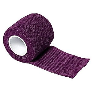 Aguaton Fidowrap Self-adherent Stretch Cohesive Tape Wrap Bandage for Pets 2 Inches By 6 Yards (Pack of 12) (Purple)