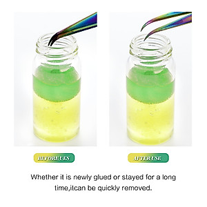 1 Bottle Eyelash Extension Tweezers Cleaner/Liquid Glue Remover and Sponge Ball For Lash Extension Tools