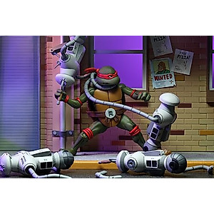 NECA Teenage Mutant Ninja Turtles Triceraton Infantryman & Roadkill Rodney 7" Scale Action Figure with Accessories