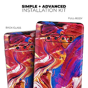 DesignSkinz Liquid Abstract Paint V44 Protective Vinyl Decal Wrap Skin Cover Compatible with The Samsung Galaxy S20 (Screen Trim & Back Glass Skin)