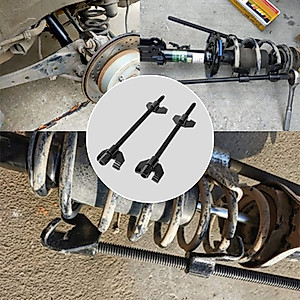 Fekuar 15" 380MM Coil Spring Compressor Tool, Heavy Duty Auto Suspension Compression Remover Installer Tool Set of 2 Black