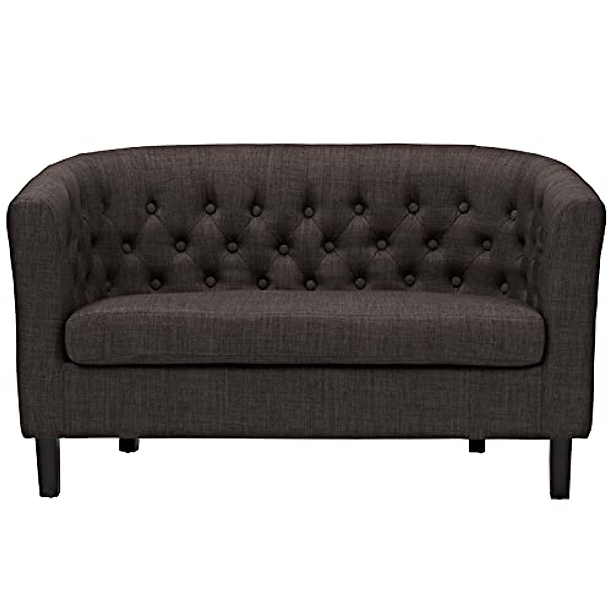 Modway Prospect Upholstered Contemporary Modern Loveseat In Brown