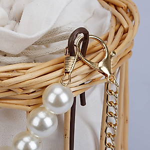 Wicker Purse Handbag Round Crossbody Bag For Women Summer Beach Straw Phone Tote