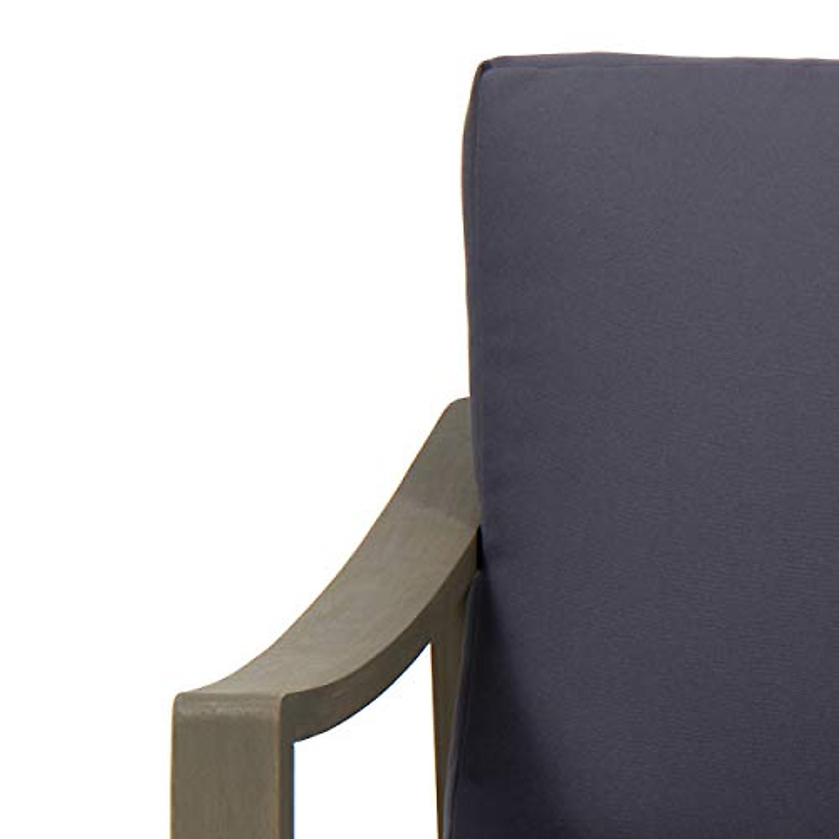 Christopher Knight Home Adrian Outdoor Acacia Wood Club Chairs with Water Resistant Cushions, Gray and Dark Gray