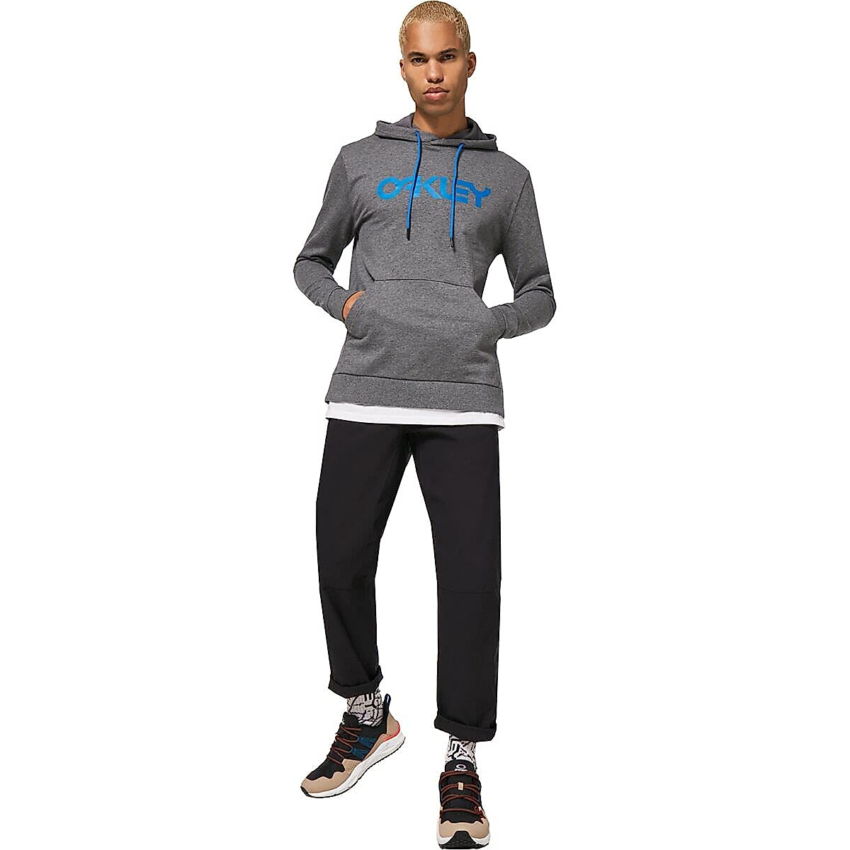 Oakley Men's B1B Pullover Hoodie 2.0, New Athletic Grey/Ozone, X-Large