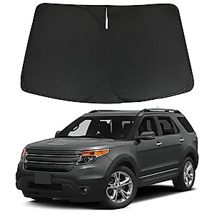 D-Lumina Windshield Sunshade Compatible with 2020 2021 2022 2023 2024 Ford Explorer (ST XLT, Limited, Platinum) - Foldable Front Window Sun Shade Shield Protector