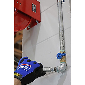 Lincoln 83753 Value Series Air and Water 50 Foot x 3/8 Inch Retractable Hose Reel, 1/4 Inch NPT Fitting, Slotted Mounting Base, 5-position Adjustable Outlet Arm