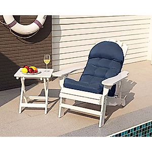 COSNUOSA 2 Pcs Rocking Chair Cushion High Back Adirondack Chair Cushion Waterproof Patio Cushions for Outdoor Furniture Navy