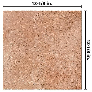 SomerTile FEM13MNC Manises Cuero x 13-1/8" Ceramic Floor and Wall Tile, Brown